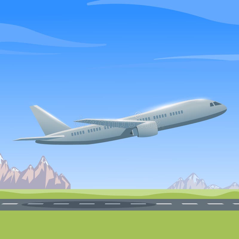 Plane Runway Cartoon Stock Illustrations – 346 Plane Runway Cartoon ...