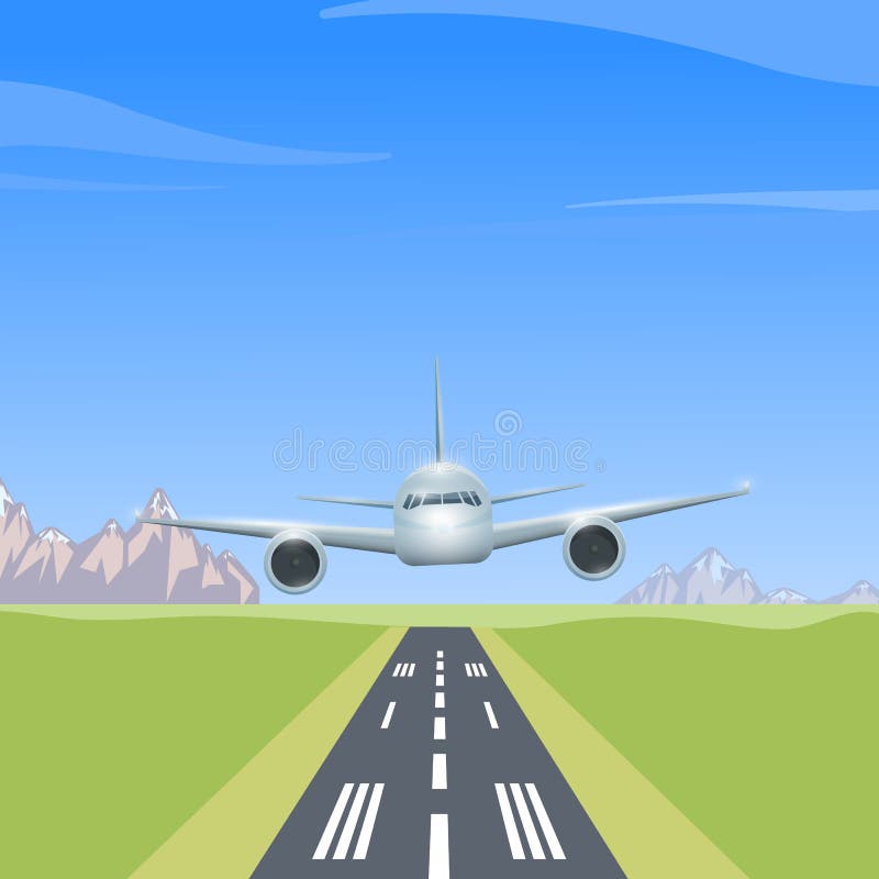 Plane Runway Cartoon Stock Illustrations – 346 Plane Runway Cartoon ...