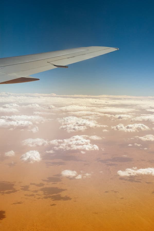 Airplane Over Sahara Desert Stock Photo - Image of flying, africa: 14348182