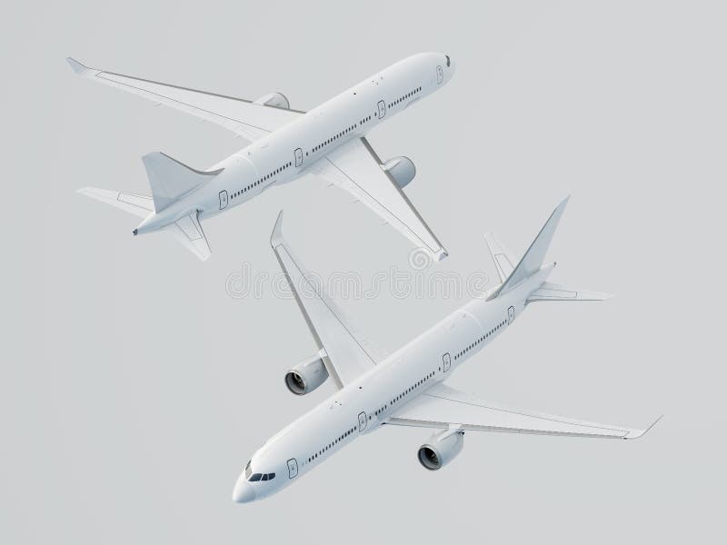 Airplane stock illustration. Illustration of commercial - 74684451