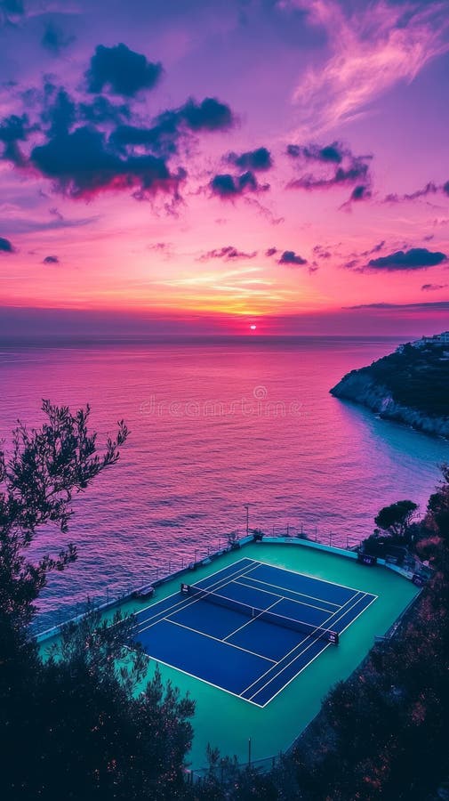 Airplane Passenger View: Sun Setting Over Archipelago Stock ...