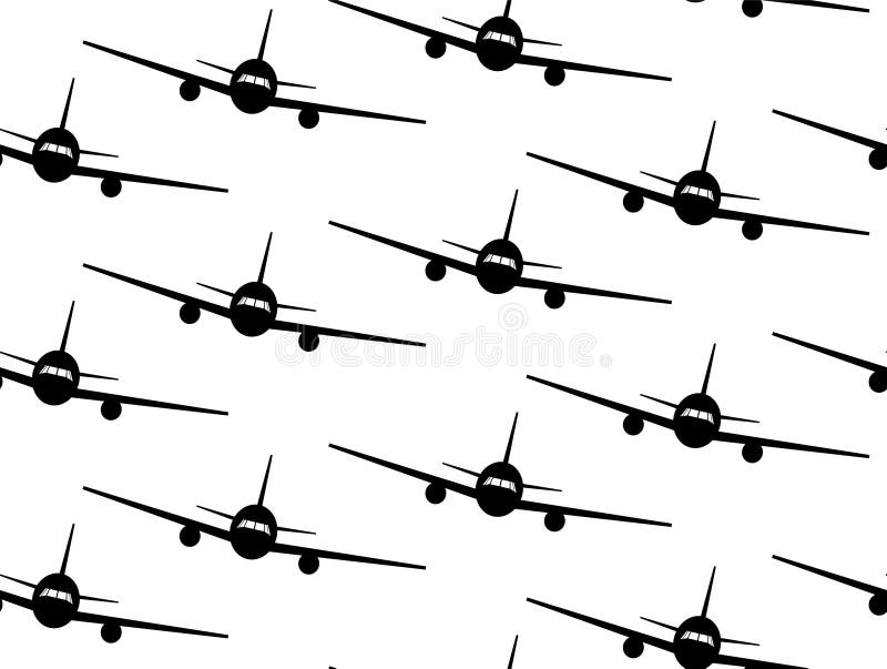 Airplane Pattern. Simple Illustration of Airplane Stock Vector ...