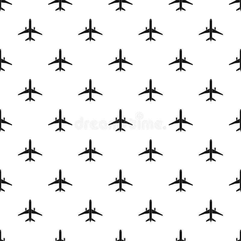 Airplane Pattern, Simple Style Stock Vector - Illustration of airplane ...