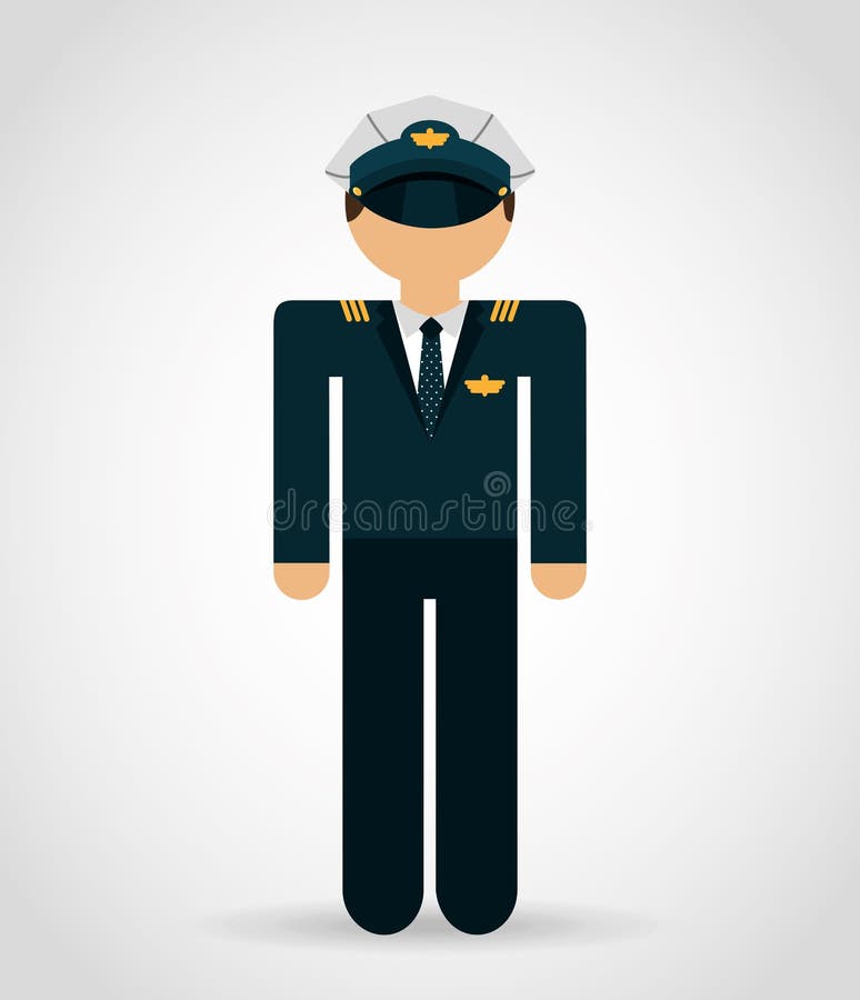Airplane pilot stock vector. Illustration of airport - 50357816