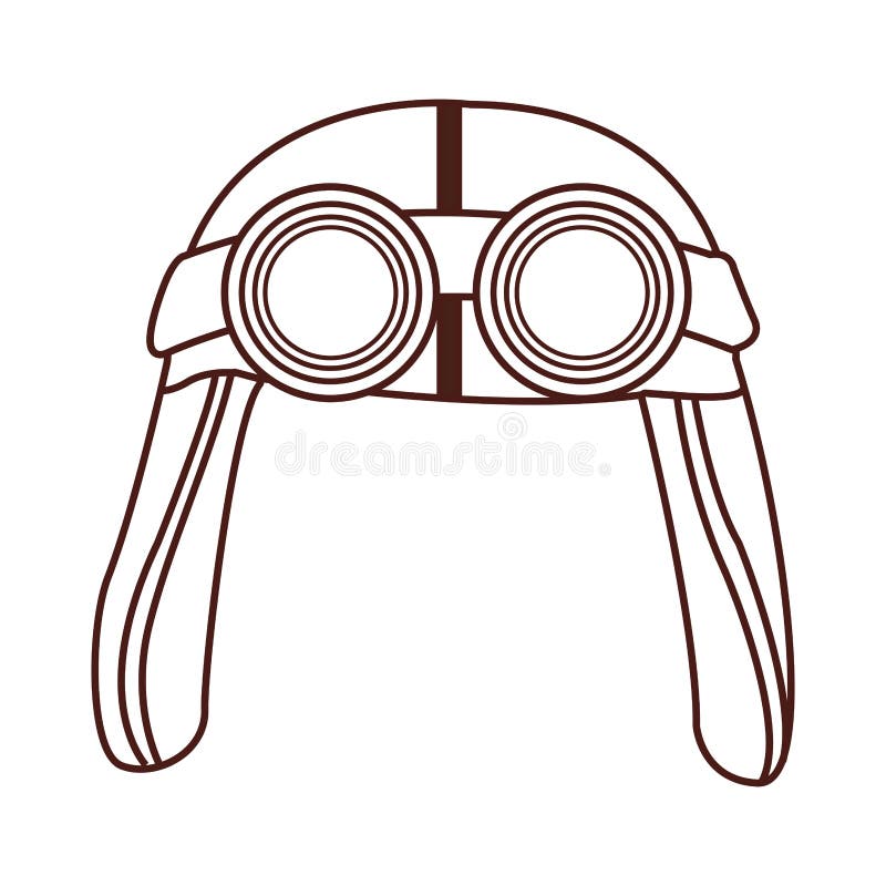 Airplane Pilot Helmet Cartoon Stock Vector - Illustration of uniform ...