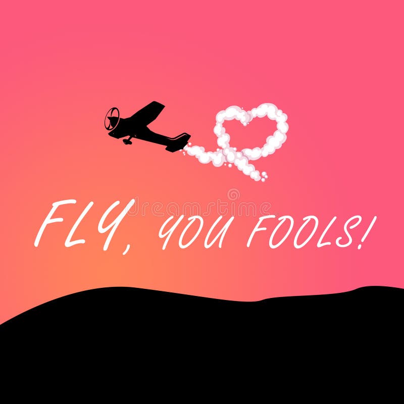 Airplane Poster Vector, Text FLY YOU FOOLS, Minimal Vector Wallpaper ...