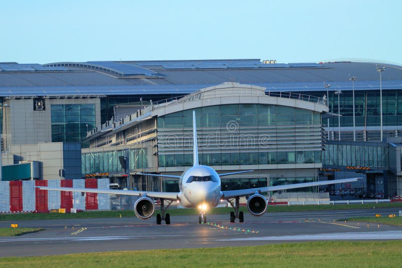 Airplane Preparing for Take Off Stock Photo - Image of pilots, aviation ...