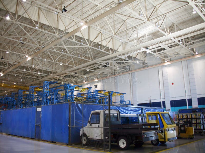 Inside Aerospace Production Facility Stock Photo - Image of airplane ...