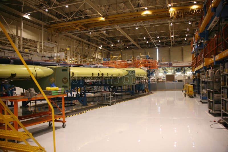 Airplane Production Factory Stock Image - Image of hangar, cargo: 1175157