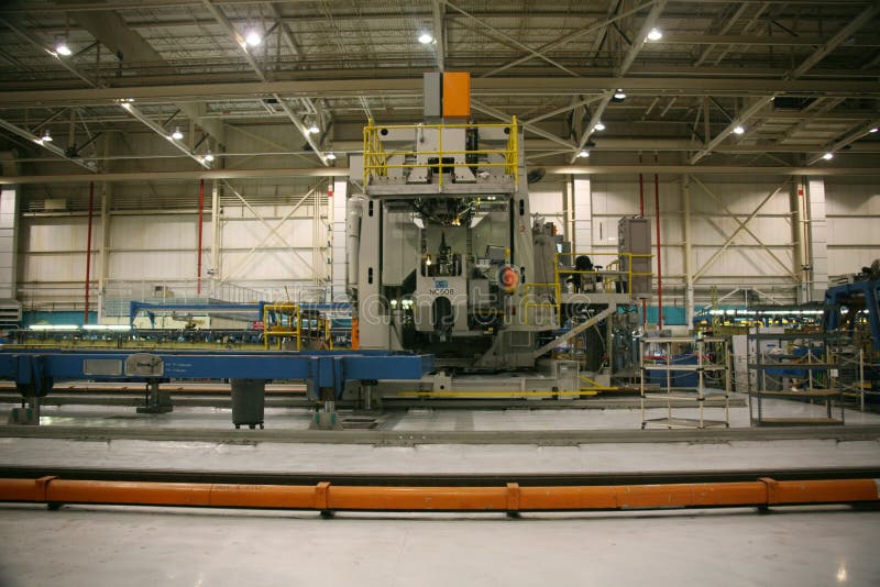 Airplane Production Factory Stock Photo - Image of production, shipping ...