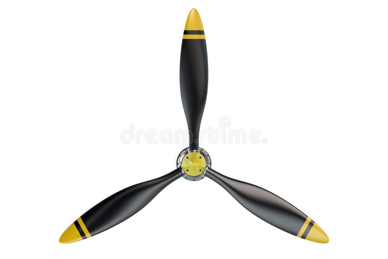 Airplane Propeller with 3 Blades Stock Illustration - Illustration of ...
