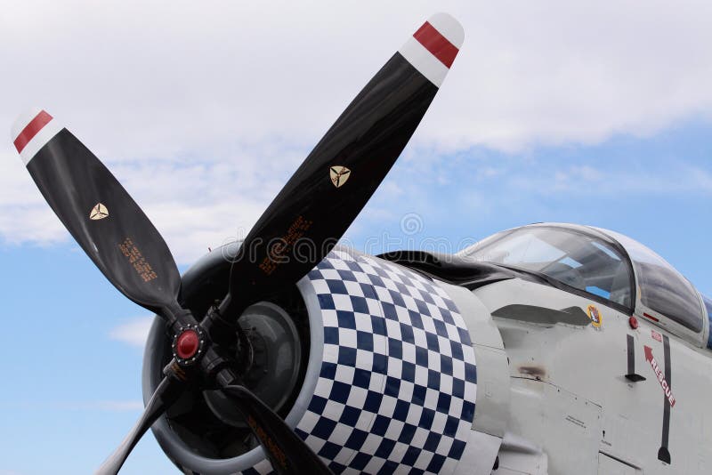 Checkered Airplane Engine Air Intake Stock Image - Image of cowling ...