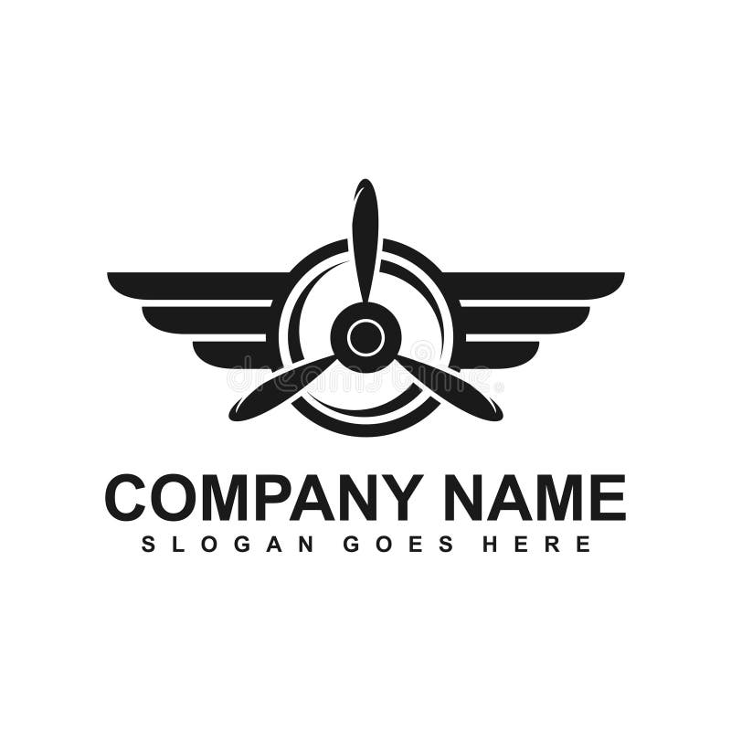 Airplane Propeller Emblem. Aviators Club Logo Stock Vector ...