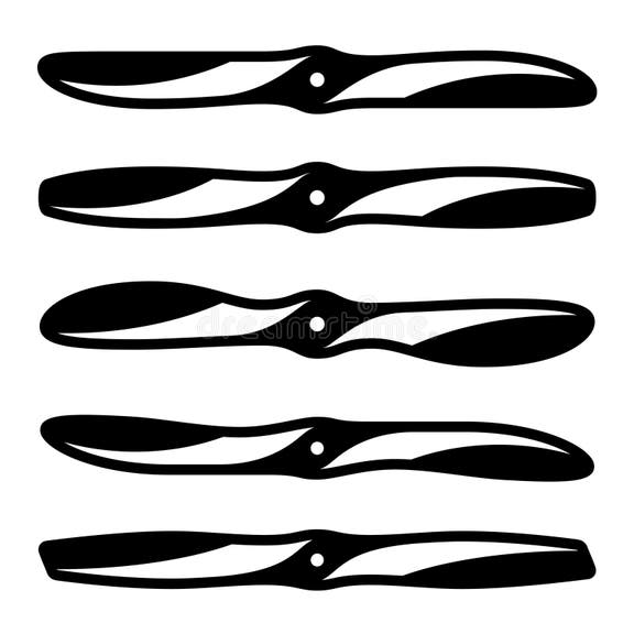 Airplane propeller symbols stock vector. Illustration of aviation ...