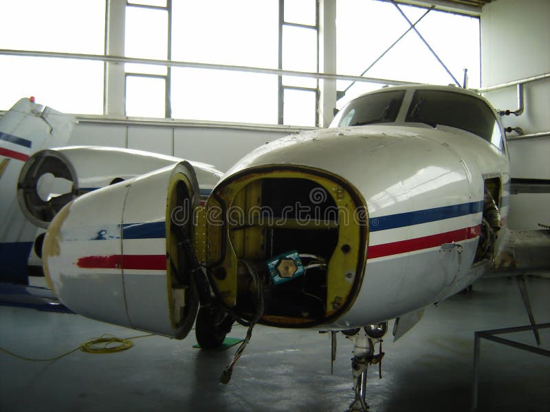 Airplane repair stock photo. Image of aircraft, white, transportation ...
