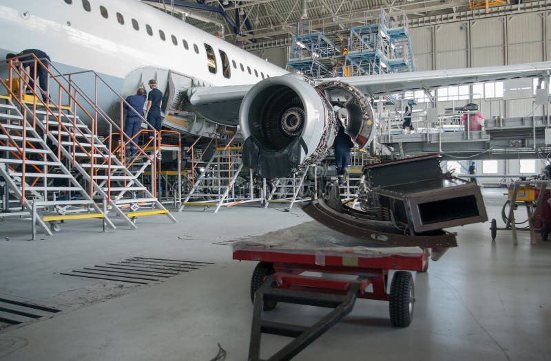 Airplane Repair and Modernisation Editorial Photo - Image of repair ...