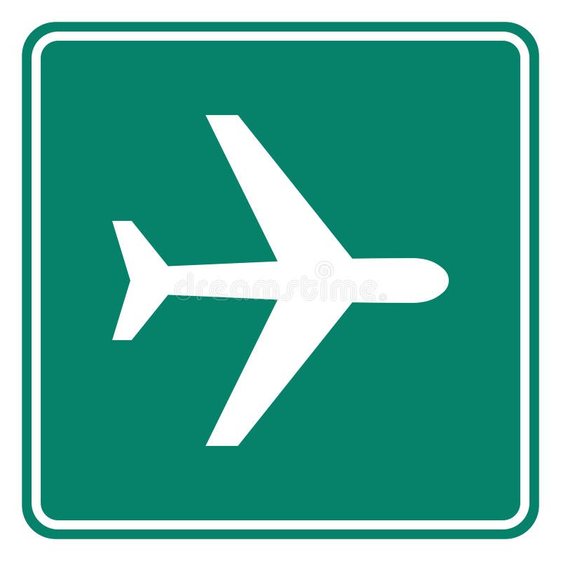 Airplane and road sign stock vector. Illustration of canadian - 244731128