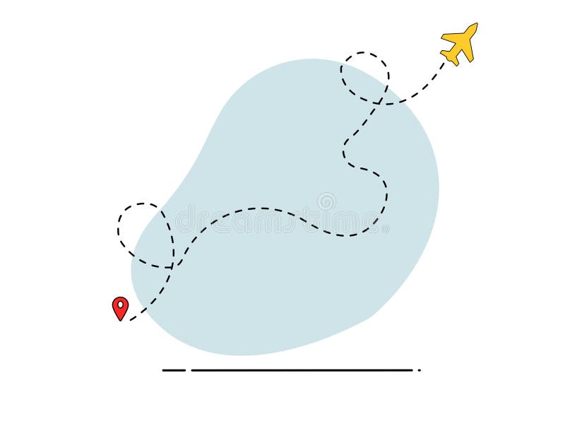 Airplane Route from One Point To Another Stock Vector - Illustration of ...