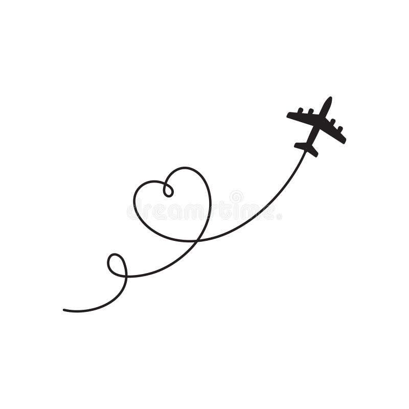 Airplane Path Heart Stock Illustrations – 750 Airplane Path Heart Stock ...