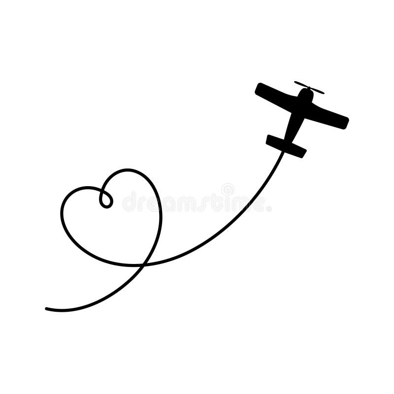 Airplane Path Heart Stock Illustrations – 728 Airplane Path Heart Stock ...