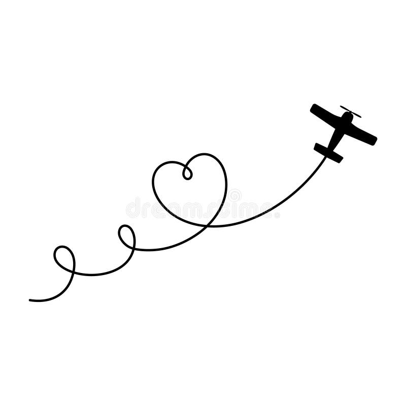 Airplane Path Heart Stock Illustrations – 808 Airplane Path Heart Stock ...