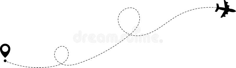Airplane Routes. Travel Vector Icon. Route Icon - Two Points with ...