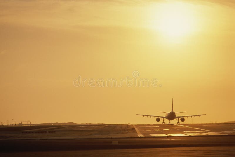 Airplane on runway stock image. Image of airstrip, outside - 8118875