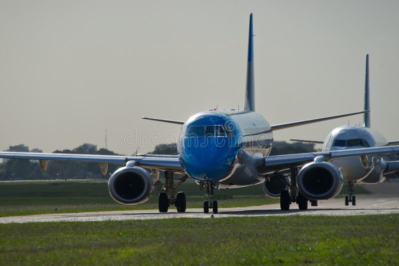 Airplane on the runway stock photo. Image of wing, speed - 24236362