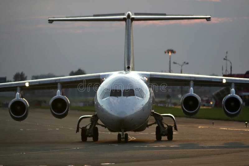 Airplane on the runway stock image. Image of aerospace - 2666963
