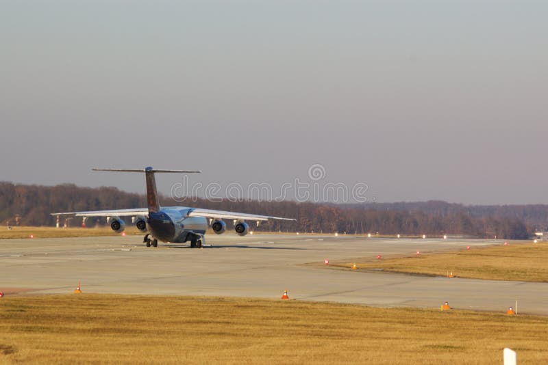 Airplane on runway stock photo. Image of landing, flight - 4279344