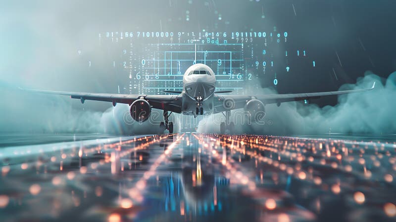 An airplane on the runway stock image. Image of aviation - 318673863