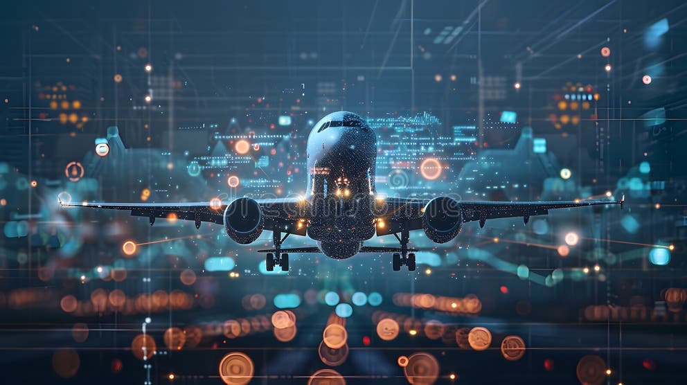 An airplane on the runway stock photo. Image of airline - 318674606