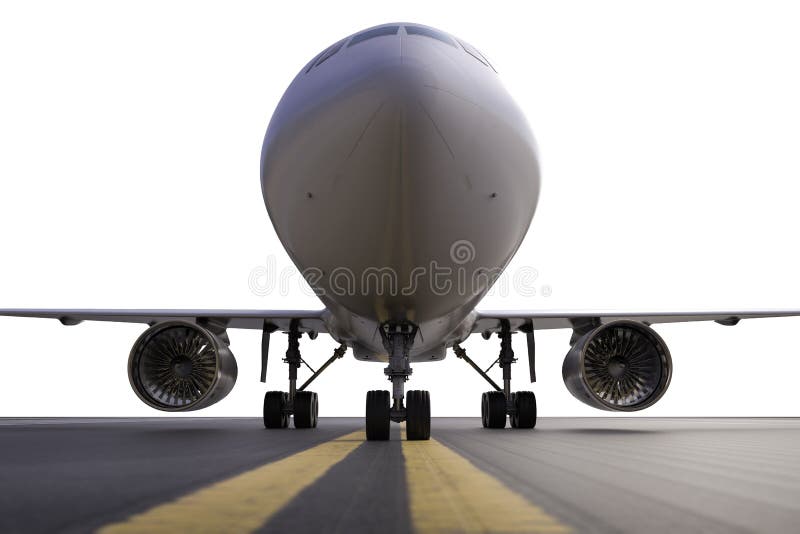 Airplane on runway stock illustration. Illustration of isolated - 83131734