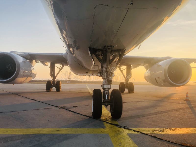 Airplane on runway stock image. Image of airplane, view - 161890671