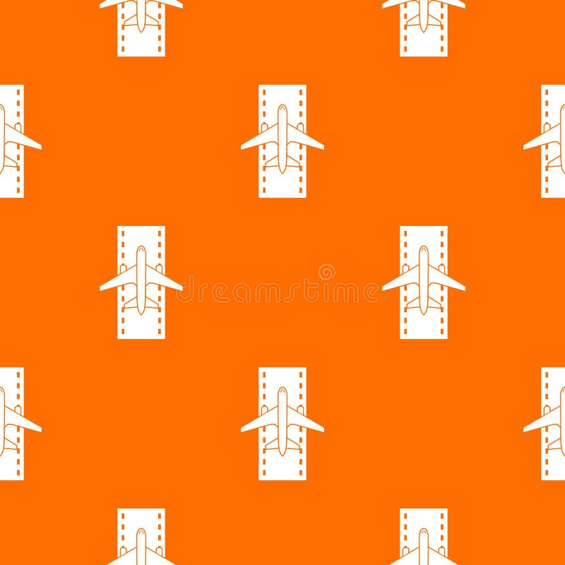 Airplane on the Runway Pattern Seamless Stock Vector - Illustration of ...