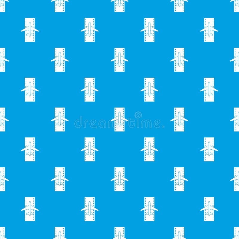 Airplane on the Runway Pattern Seamless Stock Vector - Illustration of ...