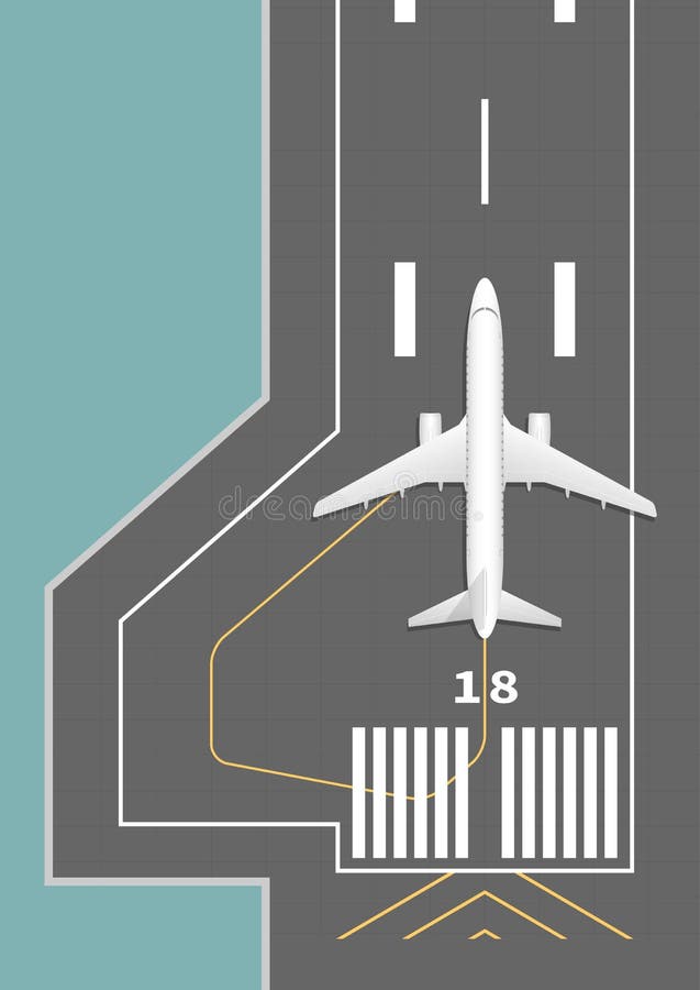 Airport runway. Top view stock vector. Illustration of glideslope ...
