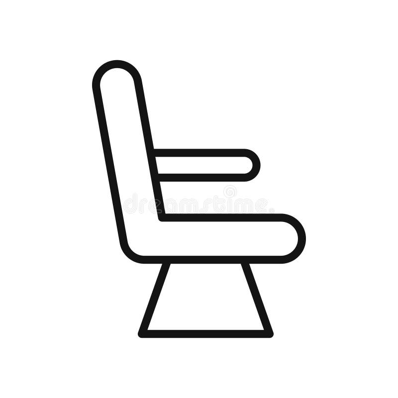 Airplane Seat Icon Symbol on White Background Stock Vector ...