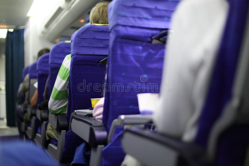 Airplane seats in row stock photo. Image of room, interior - 8871576