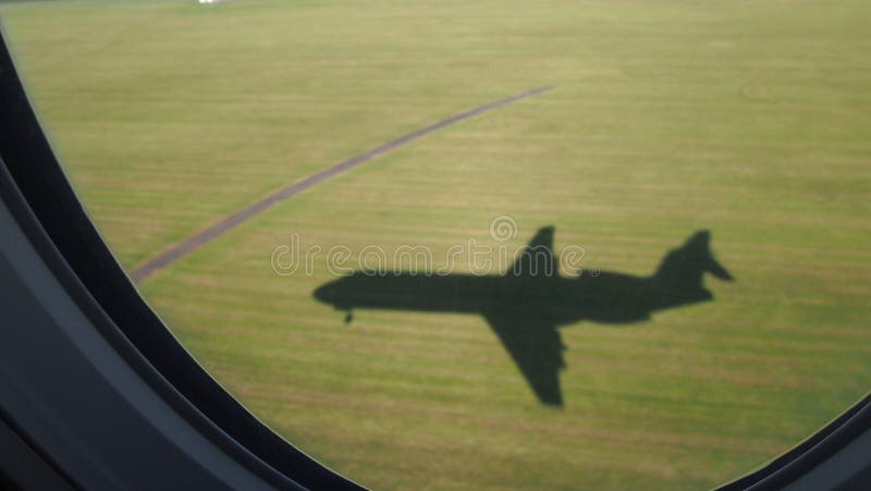 Airplane Casts a Shadow on the Beach Stock Image - Image of destination ...