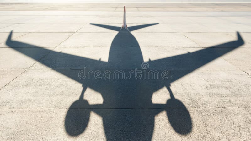 Airplane Shadow on Runway Composition, Image, Concept, Travel, Flight ...