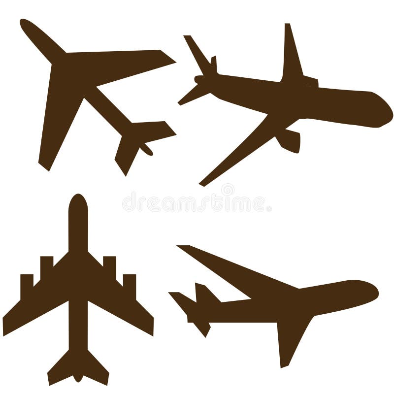 Airplane shapes stock illustration. Illustration of industry - 6164369