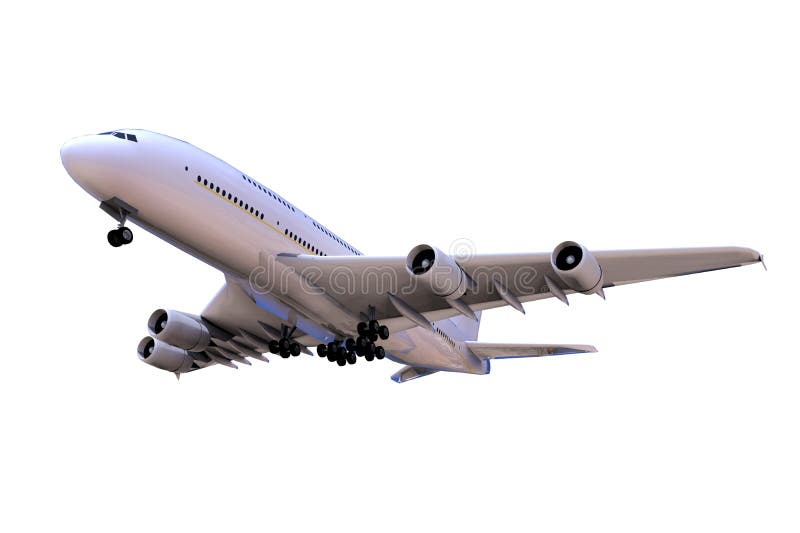 Airplane Side View and Isolated Moving Up Stock Photo - Image of close ...