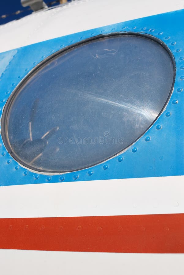 Airplane Side Window from Outside Stock Image - Image of white, blade ...