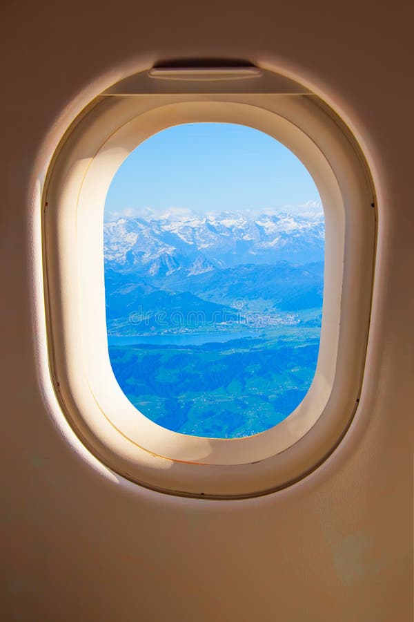 Airplane Side Window from Outside Stock Image - Image of white, blade ...
