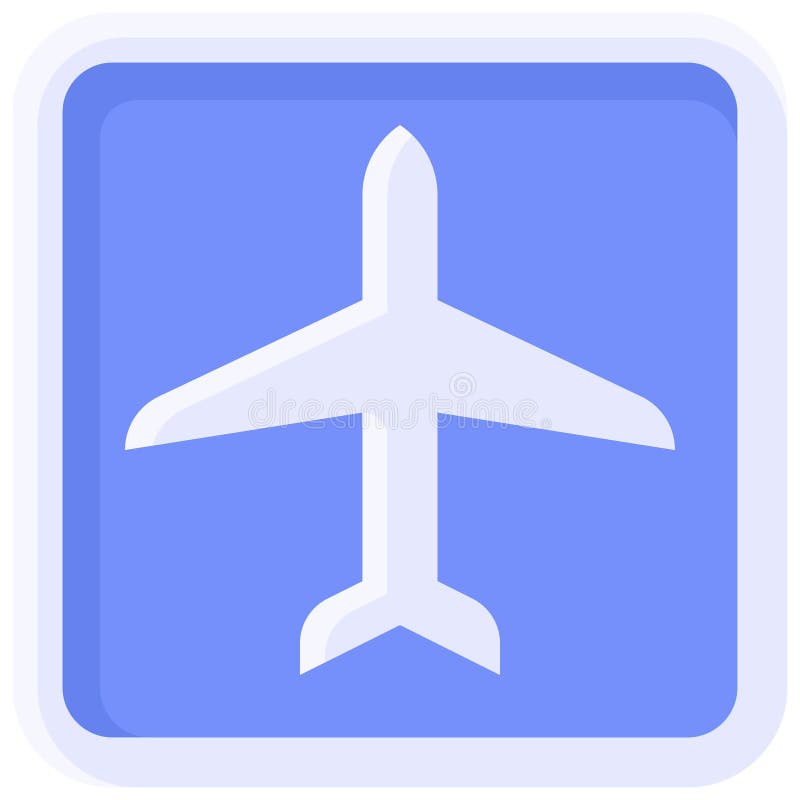 Airplane Sign Icon, Warning Sign Vector Stock Vector - Illustration of ...
