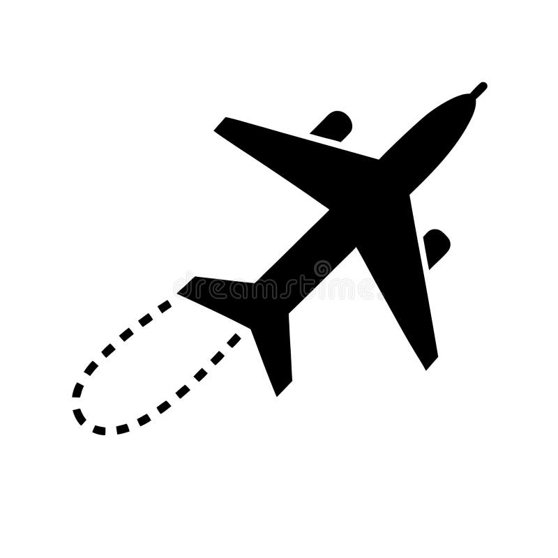 Airplane Flight Path Silhouette Stock Illustrations – 6,082 Airplane ...