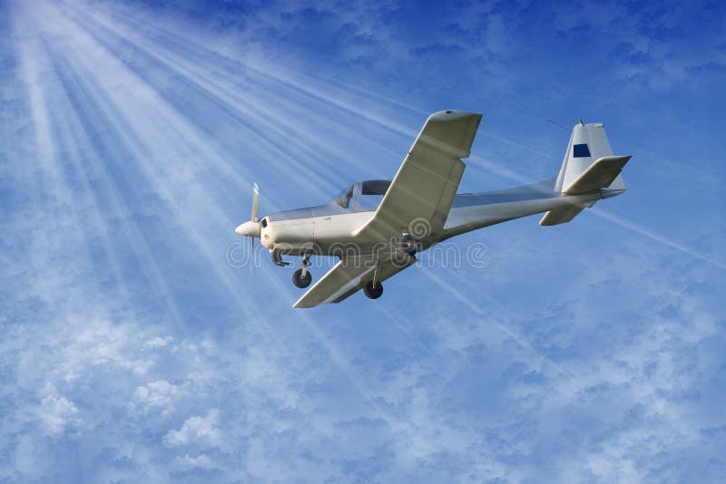 Cessna in flight stock photo. Image of transportation - 11286290