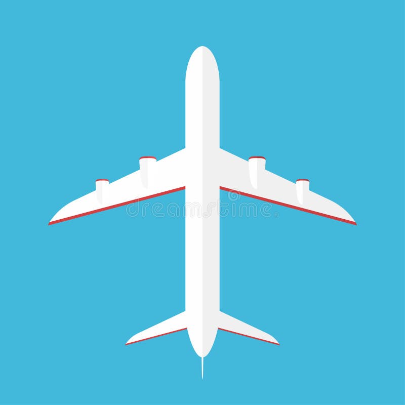 Airplane in the Sky. Commercial Airplane in Bottom View, View from ...