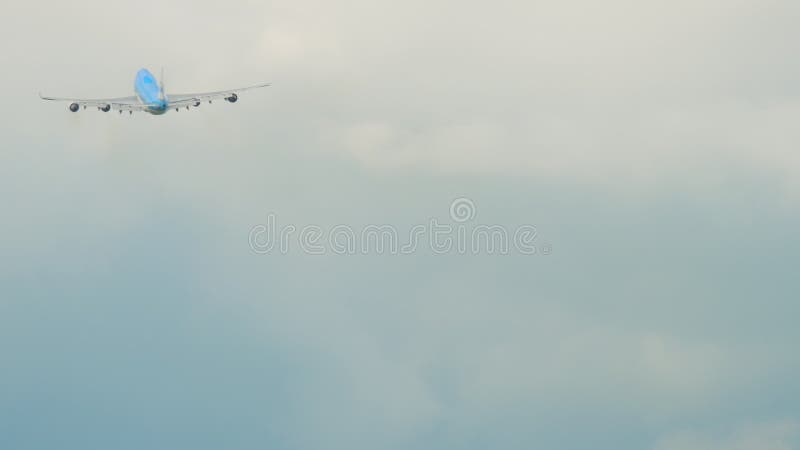 Airplane in the Sky, Rear View Stock Video - Video of airplane, modern ...